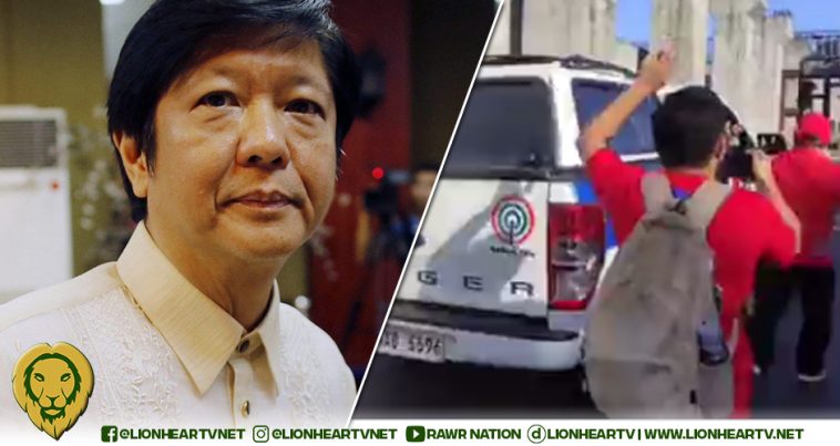 BBM supporters harassing an ABS-CBN reporter covering their caravan ...