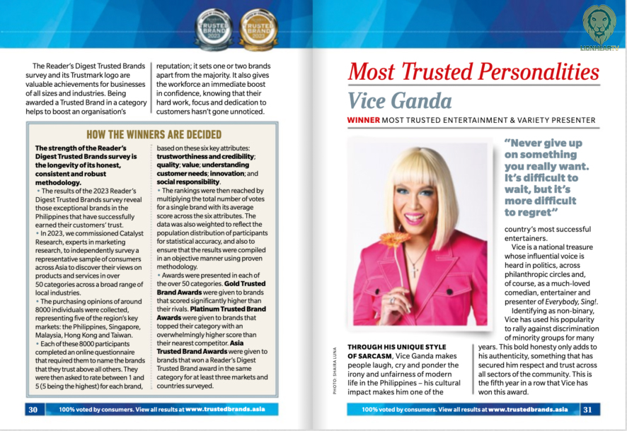 ABS-CBN, Vice Ganda among the Most Trusted by Filipinos based on Reader ...