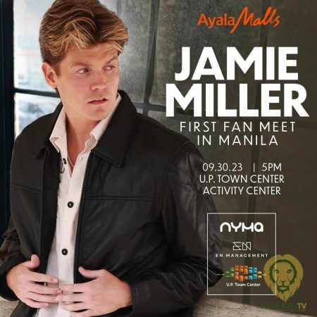 Jamie Miller will be in the Philippines for his 1st solo fan meet in ...