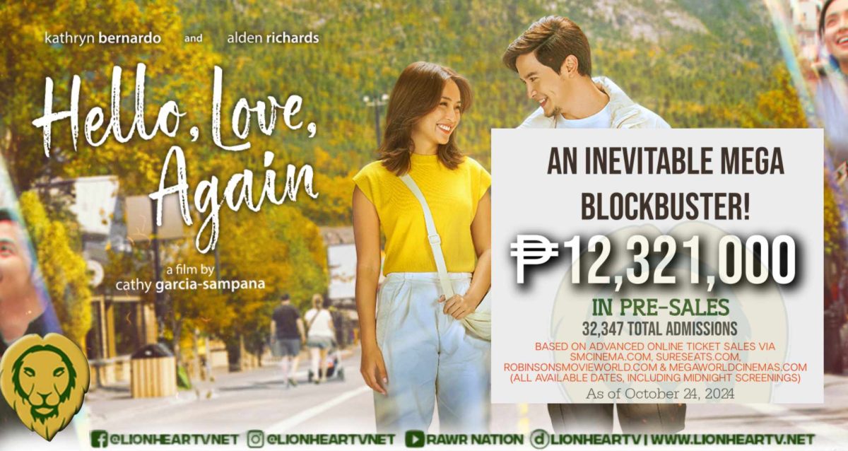 ‘Hello, Love, Again’ has already earned ₱12.3 million in pre-sales, and ...