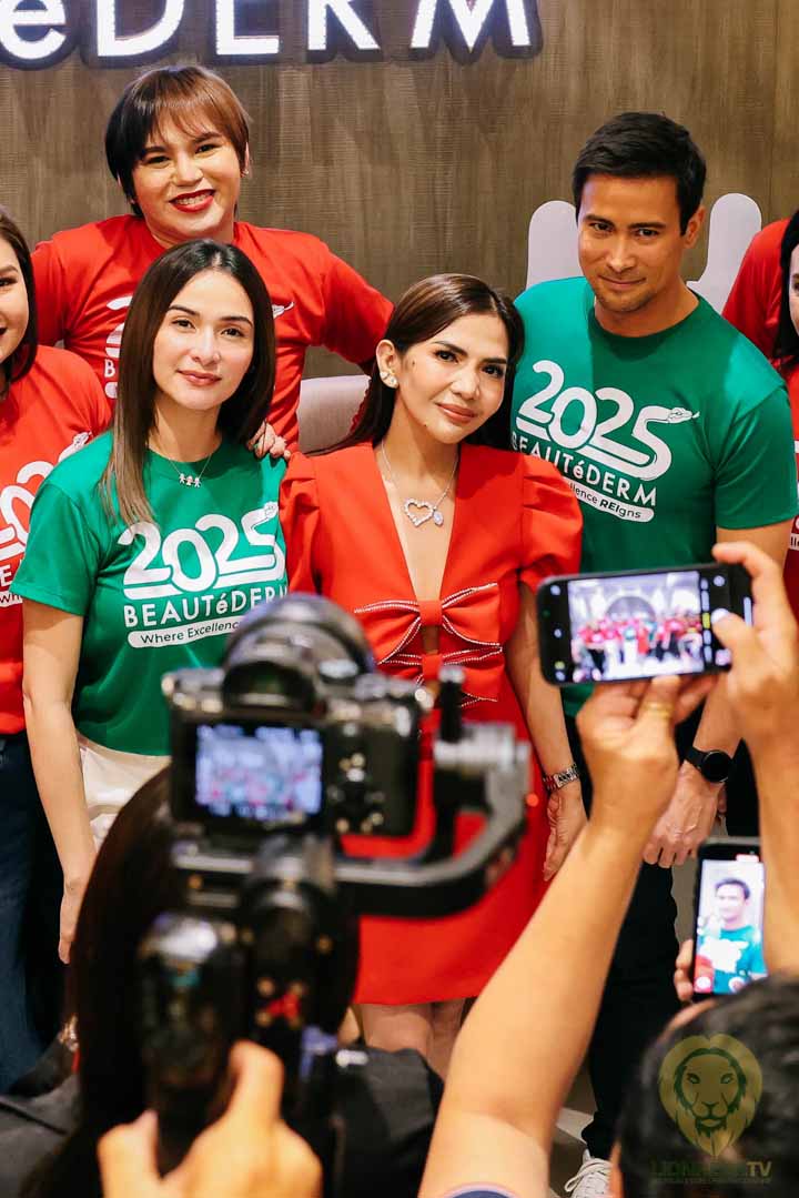 Jennylyn Mercado, Sam Milby celebrate CNY at Beautéderm Headquarters; Rhea Tan launches Audrey ...